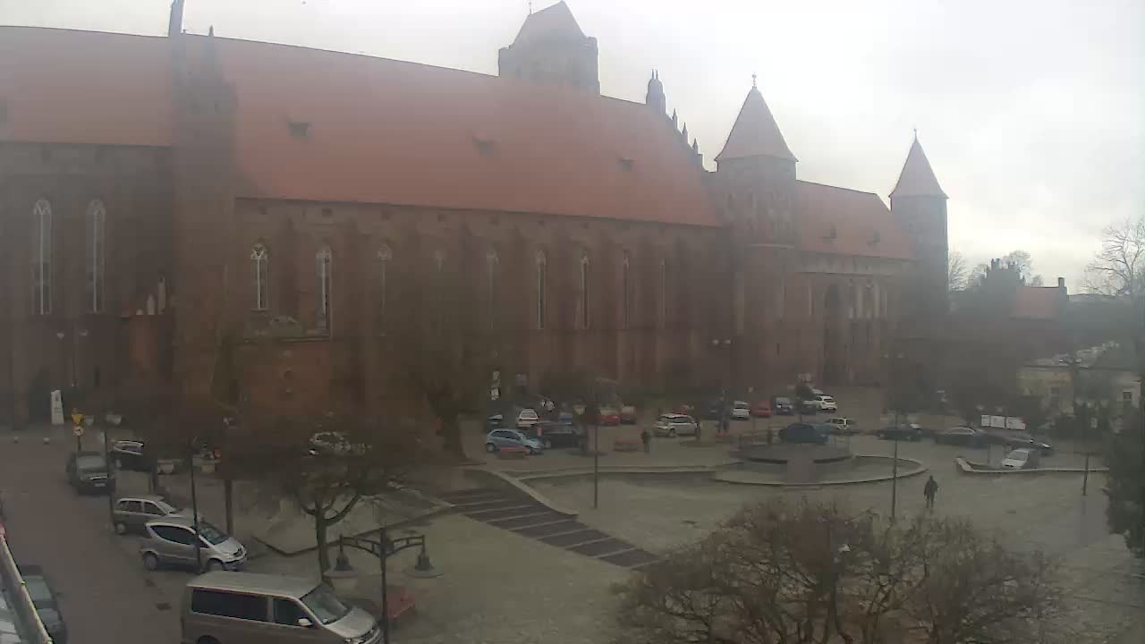 Kwidzyn - widok na zespół katedralno-zamkowy, kamera WebCamera.pl