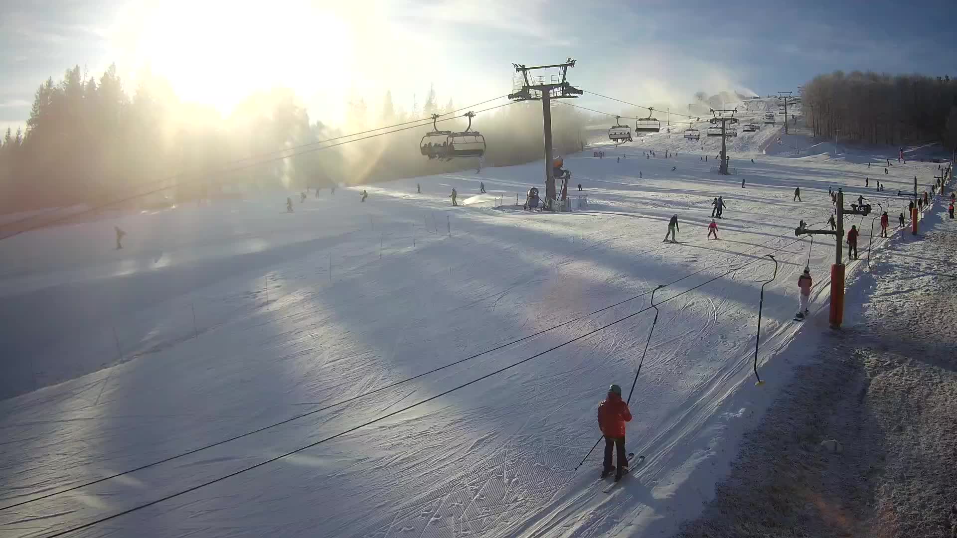 Złoty Groń Istebna widok na stok online